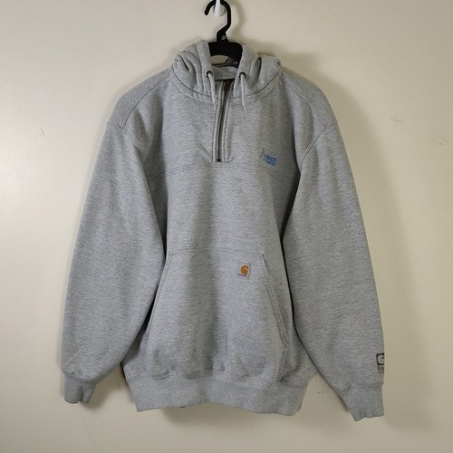 Carhartt Rain Defender grey 1/4 zip workwear utility hoodie 100617 034 ...