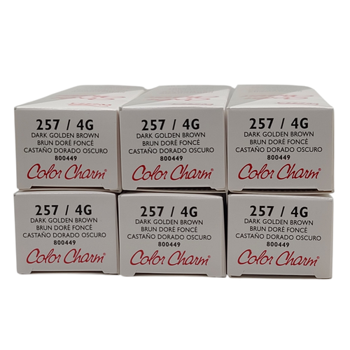 6 Pack Wella Color Charm Permanent Gel Hair Color 257/4G Dark Golden ...