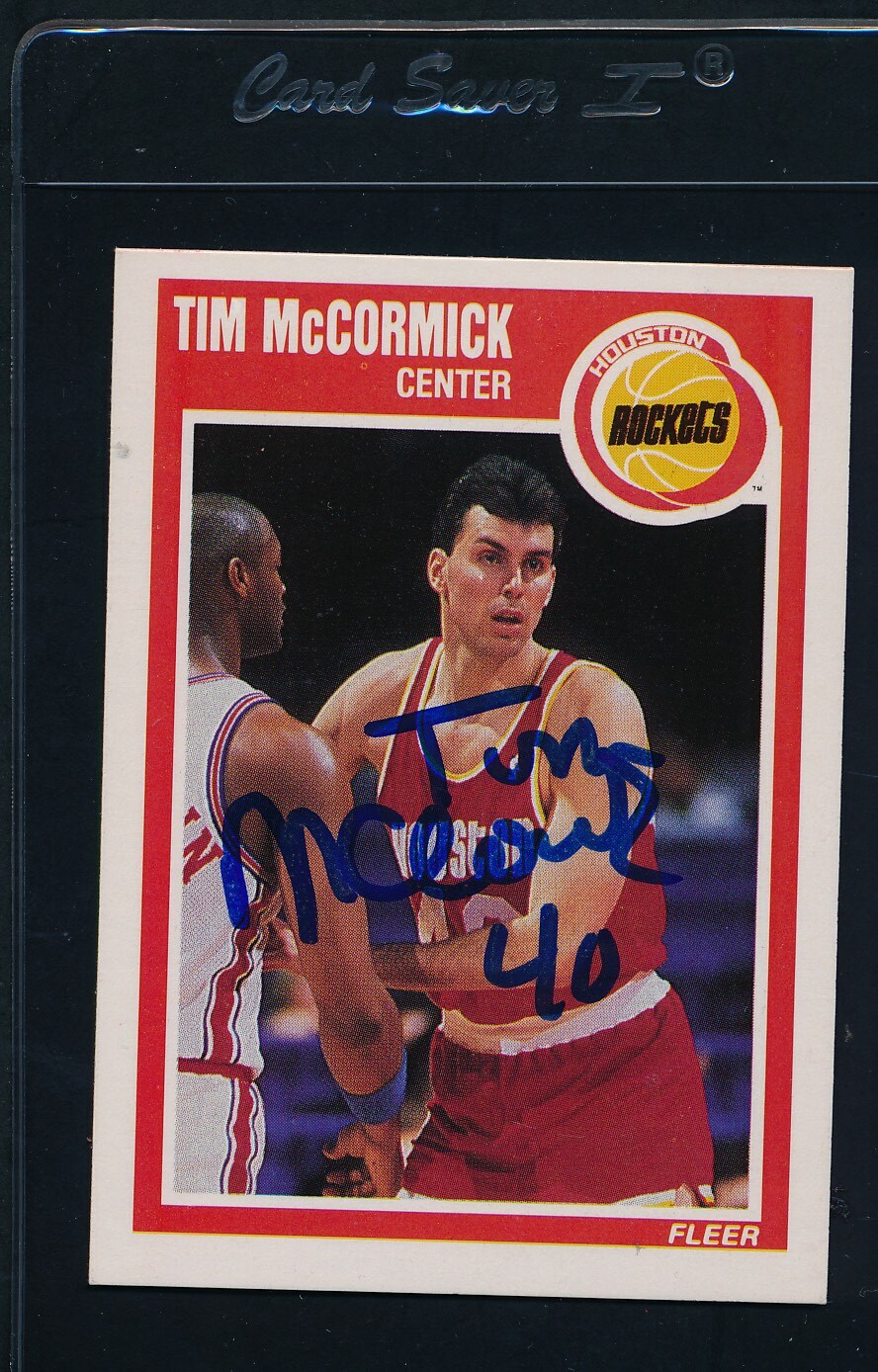 1989/90 Fleer #60 Tim McCormick Houston Rockets Signed Auto *54032 | eBay