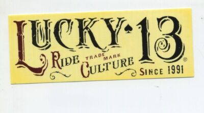 Lucky 13 sticker ride culture hot rod biker motorcycle biker drag race ...