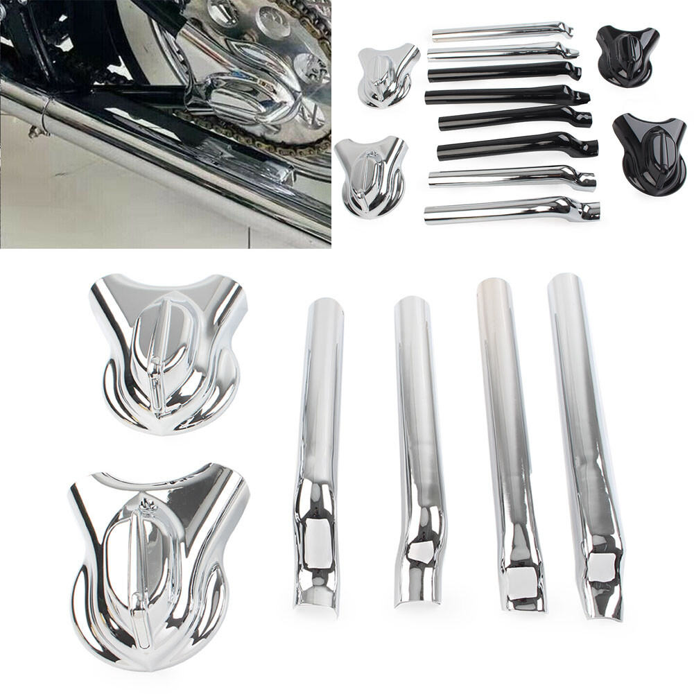 Rear Phantom Swingarm Axle Covers Kit for Harley Softail FXST FXSTC ...
