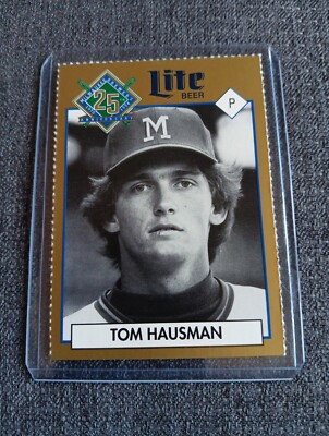 TOM HAUSMAN 1994 MILWAUKEE BREWERS MILLER BREWING RARE BASEBALL CARD ...