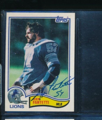 1982 Topps #338 Ken Fantetti Detroit Lions Signed Autograph (FZ77 ...
