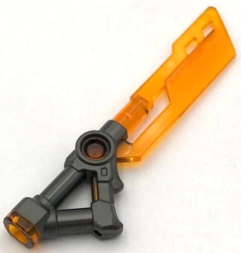 Lego New Trans-Orange Minifigure Weapon Sword w/ 3 Holes in Blade Part ...
