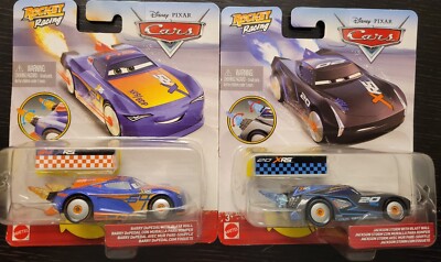 LOT of 2 Disney Pixar Cars XRS Rocket Racing * Jackson Storm & Barry ...