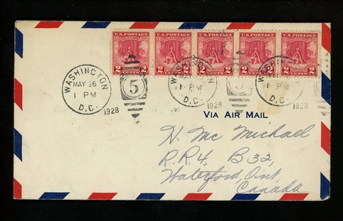 US FDC #645 None NIM 1928 Washington DC Washington at Valley Forge Air ...