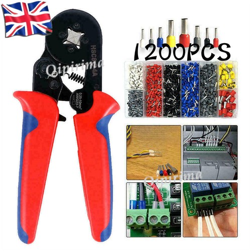 1200Pcs Crimp Tool W/ Bootlace Ferrule Crimper Plier Wire Terminal ...