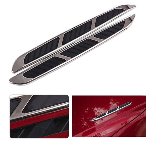 2x Shark Grille Car Side Air Flow Fake Vents Modified Fender Decor ...