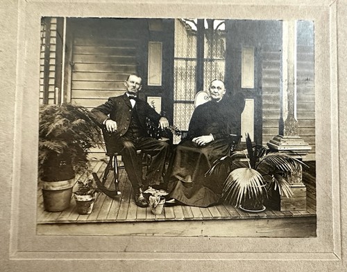 Cabinet Photo Edward & Hannah Hunter on Outdoor Front Porch & Plant ...