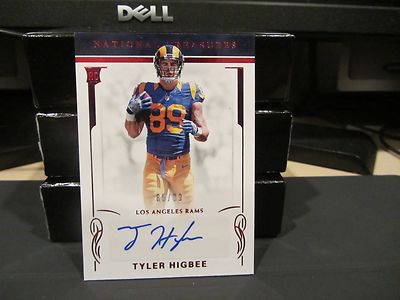 National Treasures Rookie Autograph Rams Tyler Higbee 85/89 2016 | eBay