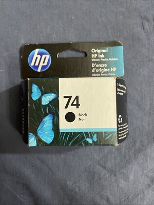 HP 74 Original Black Ink Cartridge, Expired October 2021- Sealed New ...