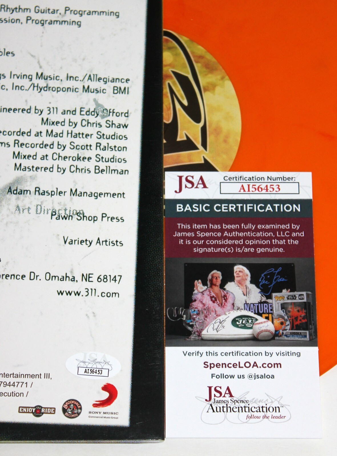 311 BAND SIGNED GRASSROOTS LP ORANGE VINYL RECORD ALBUM HEXUM AUTOGRAPH ...