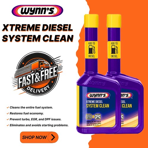 2 x Wynn's Extreme Diesel Fuel System EGR Valve Cleaner Additive 325ml ...