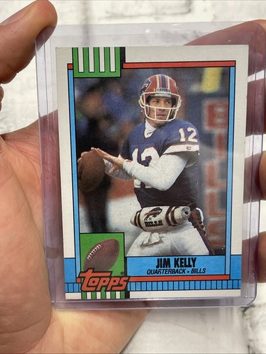 Jim Kelly 1990 Topps #207 Buffalo Bills Football Card NM Vintage NFL ...