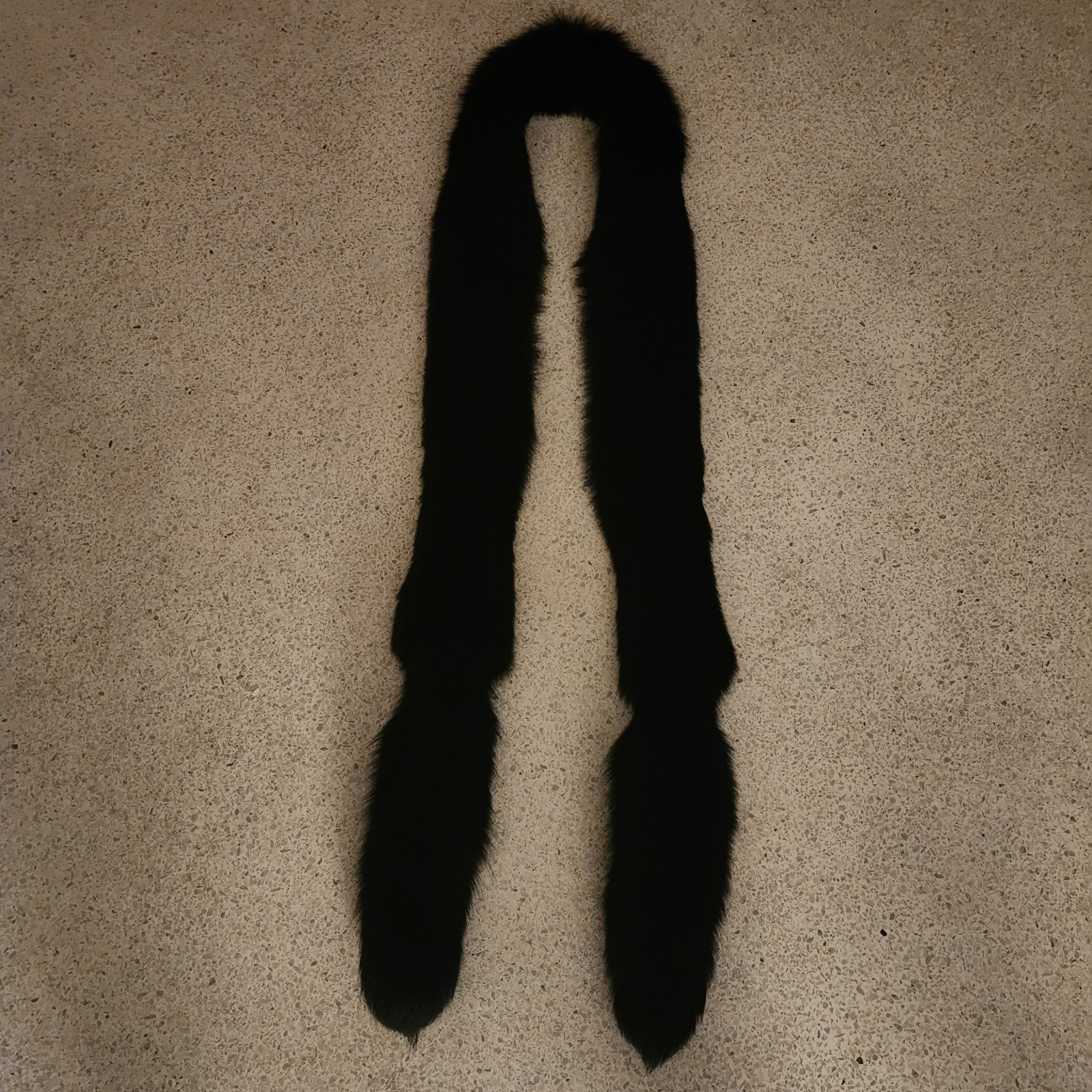 Genuine Black Fox Boa Full Length - Gem