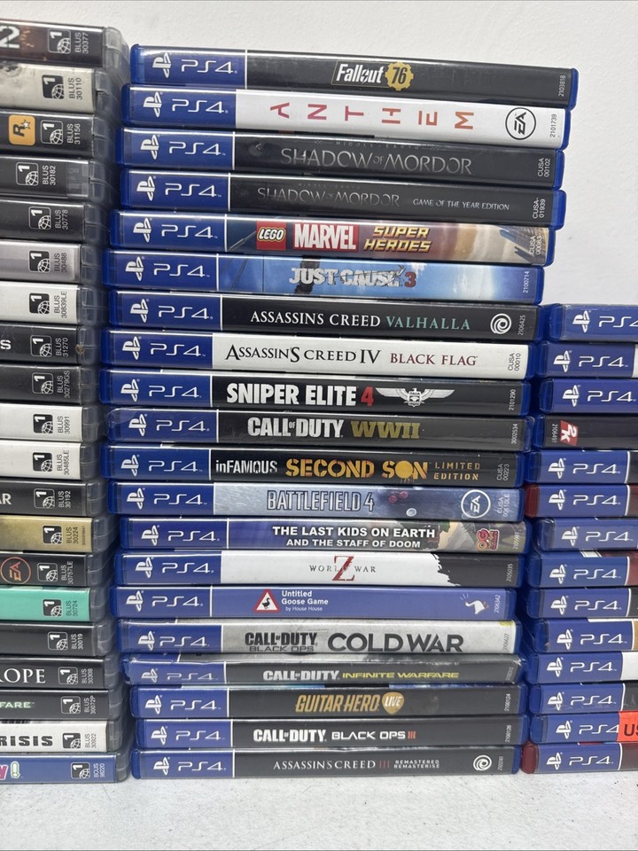 🔴Huge Lot Of (90+)Video Games PS2 (40) PS3(20) & PS4 (30)Over $900 ...
