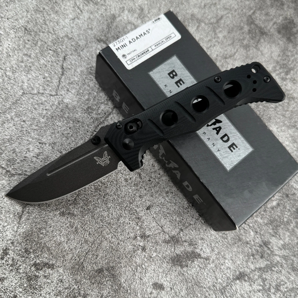 Benchmade 273GY-1 Mini Adamas CruWear Steel Black G10 Tactical EDC ...