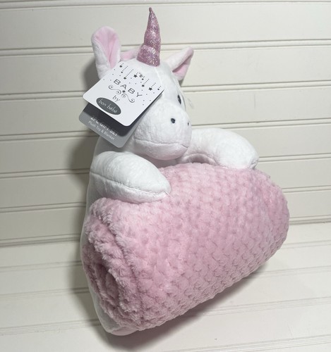 Bon Bebe 2 Piece Pink Unicorn Plush Set NWT Baby Shower Gift Soft | eBay