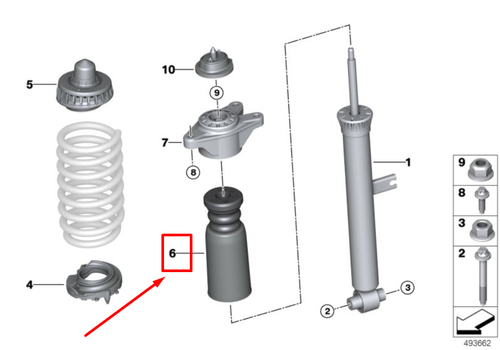 NEW BMW 3 TOURING G21 REAR AUXILIARY DAMPER 33536866985 6866985 NO DUTY ...