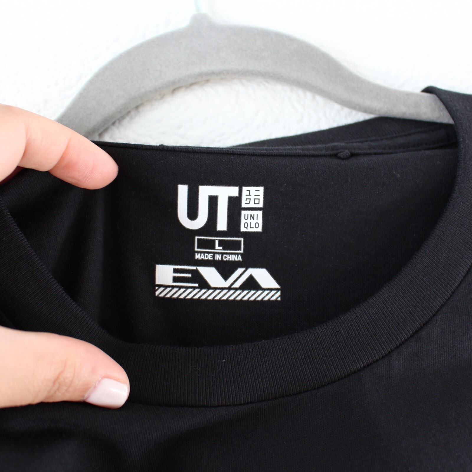 UNIQLO EVANGELION EVA Black Short Sleeve T-Shirt - Me… - Gem