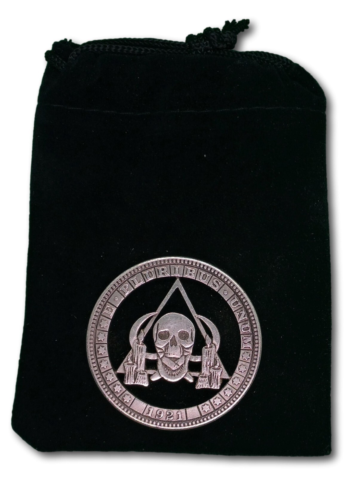 Cut Coin Dollar Skull Death Satanic Ritual Summon The Devil Gothic Art ...