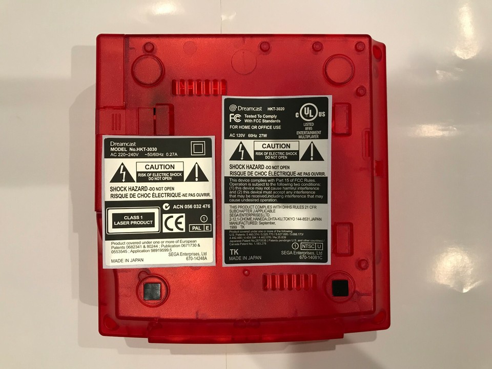 Replacement Translucent Case Shell for SEGA Dreamcast Transparent Crystal Red | eBay UK