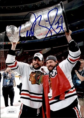 Adam Burish Signed Chicago Blackhawks 2010 Stanley Cup 5x7 Photo #1 JSA ...
