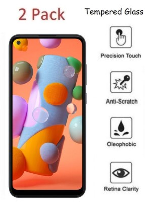 For Samsung Galaxy A11 S115DL SM-A115M 2x Tempered Glass Screen ...