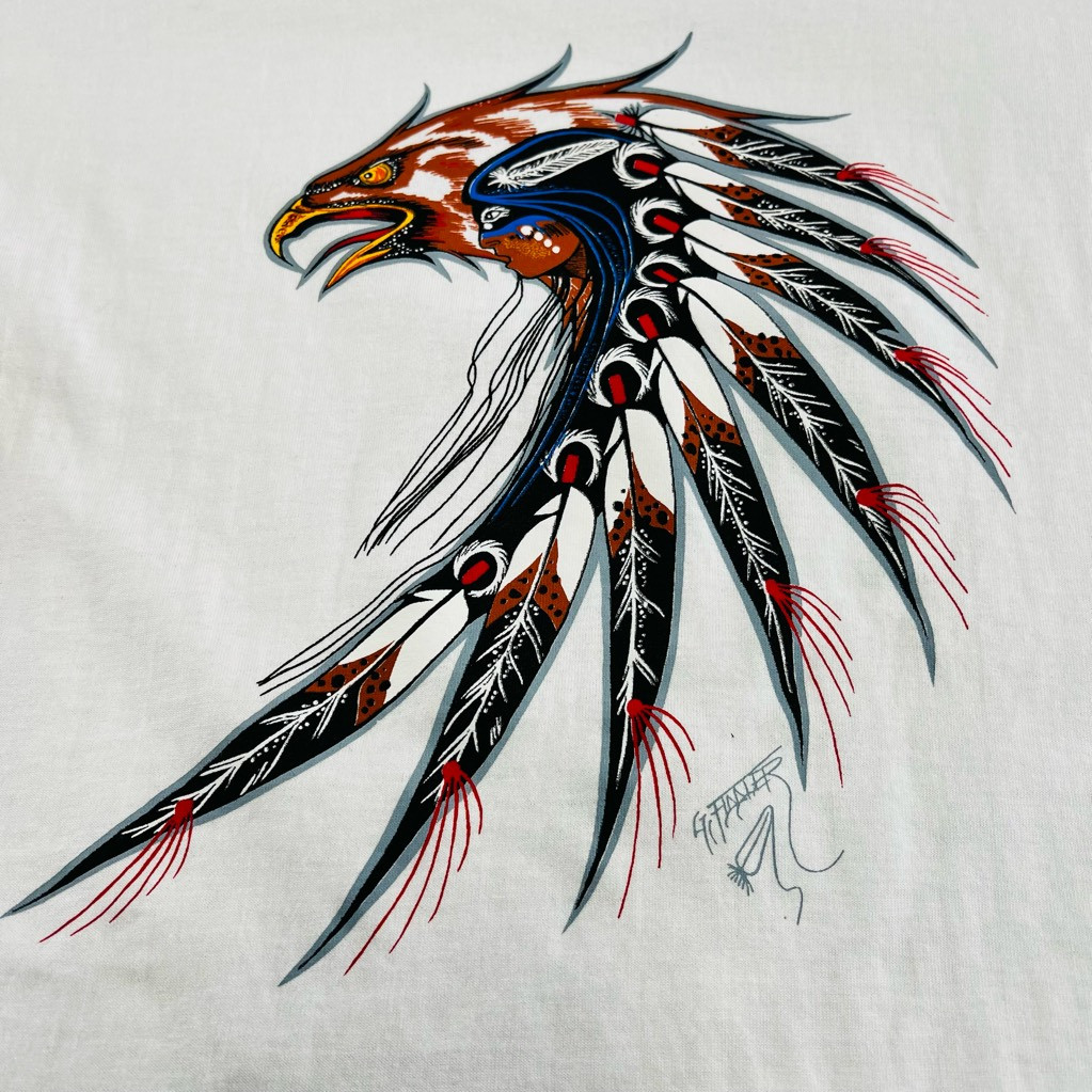 Eagle Hawk Indian Maiden Headdress Feathers Men Fruit… - Gem