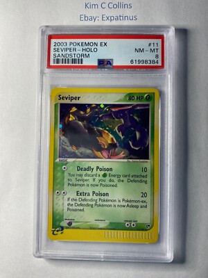 Pokemon 2003 EX Sandstorm Seviper Holo #11 PSA 8 NM Mint | eBay