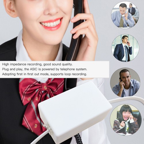 Home Office Phone Call Recorder Telephone Line Recording Device RJ11 ...