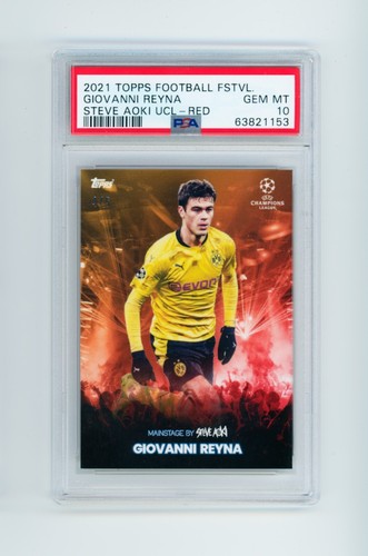 2021-22 Giovanni Reyna Topps x Steve Aoki Red Borussia Dortmund Card 4/ ...