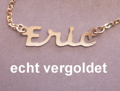 Elegant Necklace Eric Gold-Plated Name Necklace New | eBay