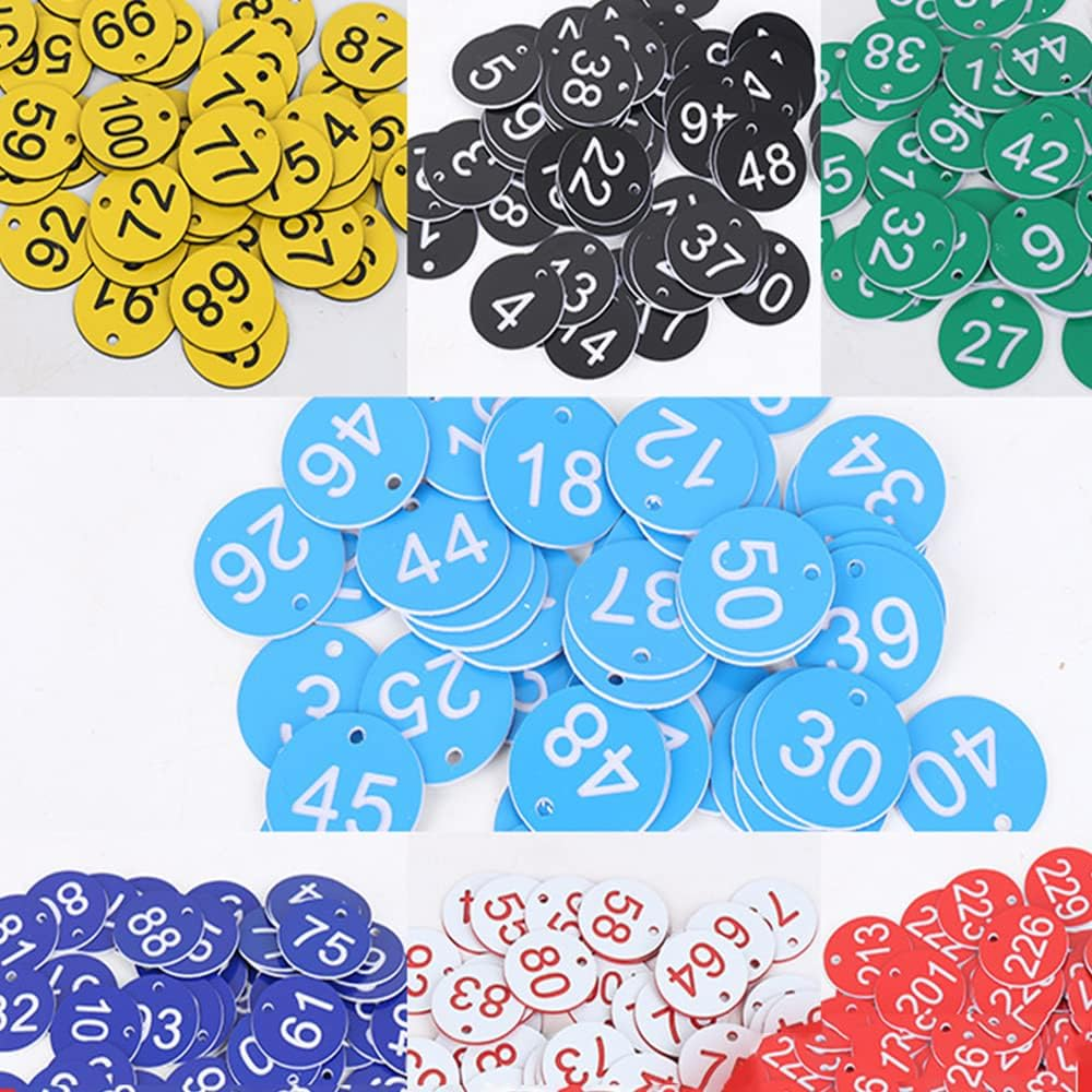 50Pcs Engraved Number Discs, 1 - 100 Circular Plastic Number Table Tags ...