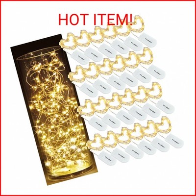 CYLAPEX Pack of 24 Fairy Lights String Battery Operated Fairy Lights, 3 ...