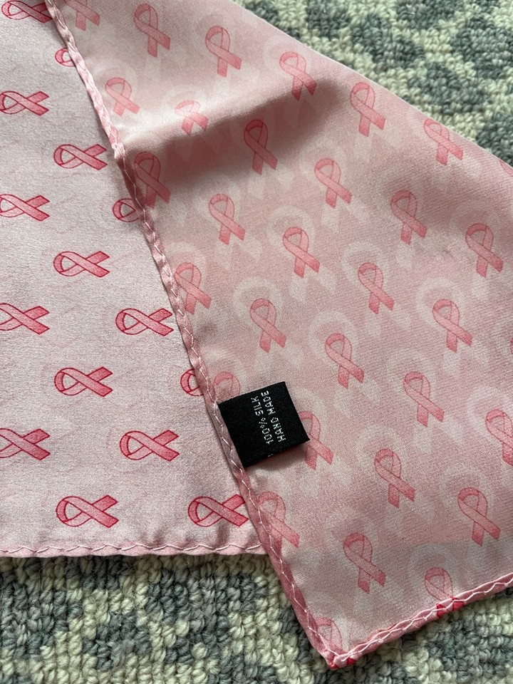100% Silk Pink Breast Cancer Awareness Scarf | eBay