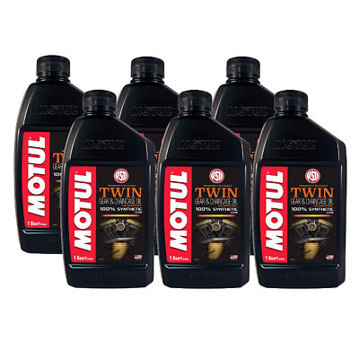 Motul TWIN GEAR & CHAIN CASE OIL 100% triple synthetic 4Str 6Qt Gear ...