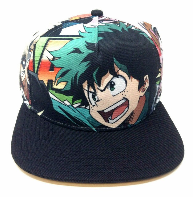 My Hero Academia Characters All Over Print Snapback Hat Cap League of ...