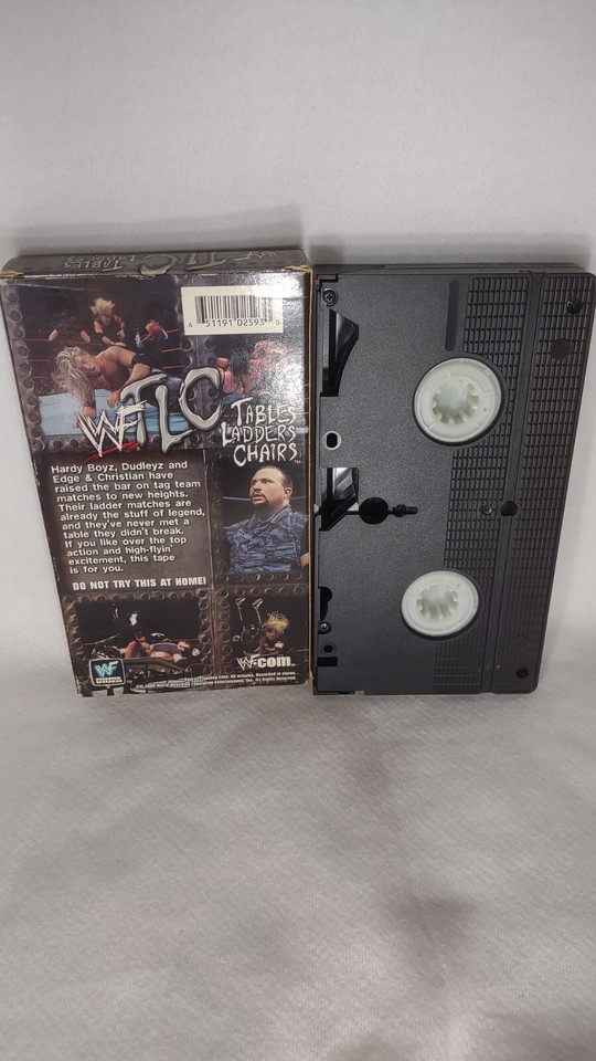 WWF WWE 2000 TLC Tables Ladders Chairs VHS Tape Best Matches Dudley ...