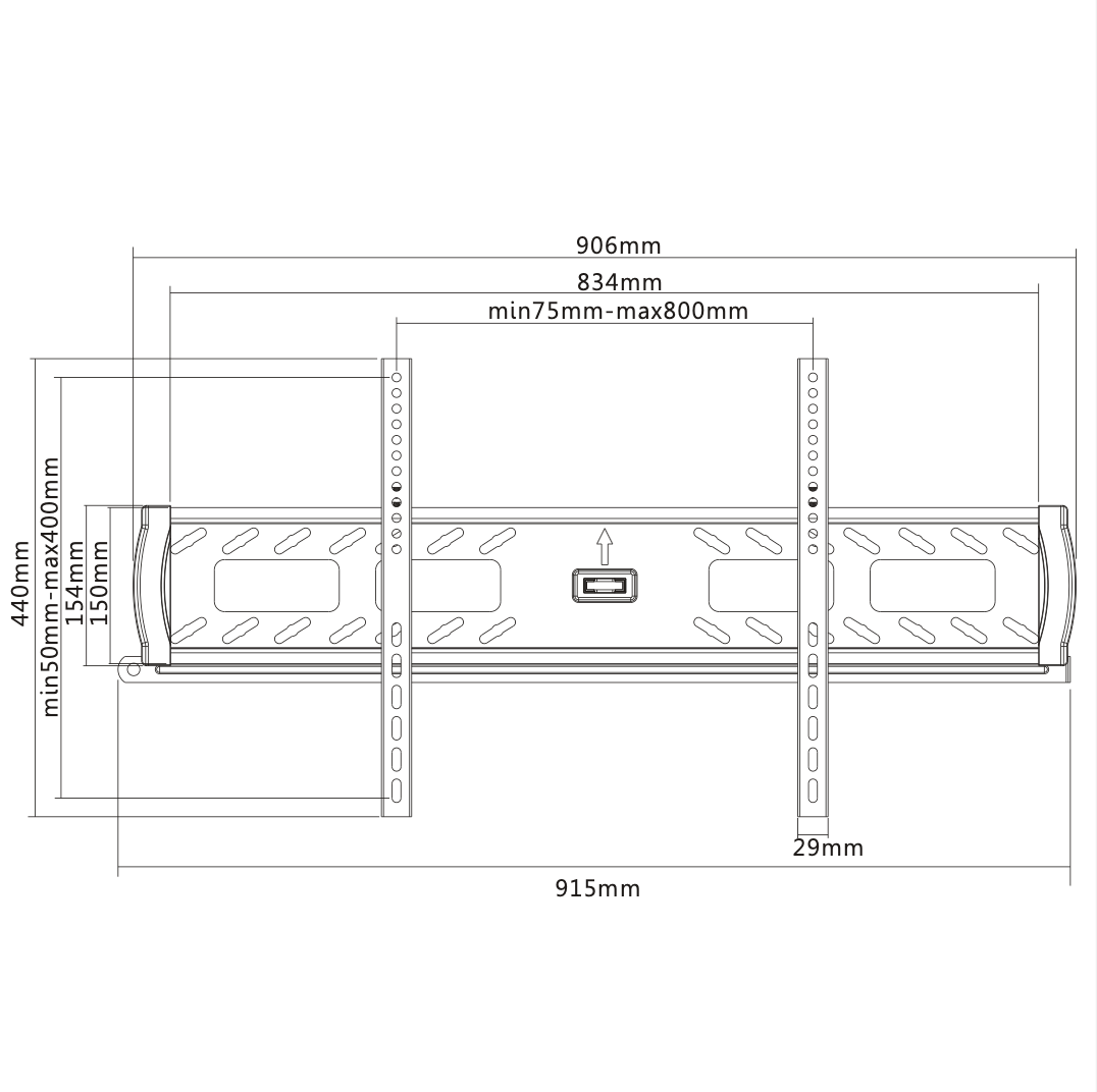 Aidoru Universal 37-70" LED TV/Monitor Wall Mount/Bracket Fixed VESA ...