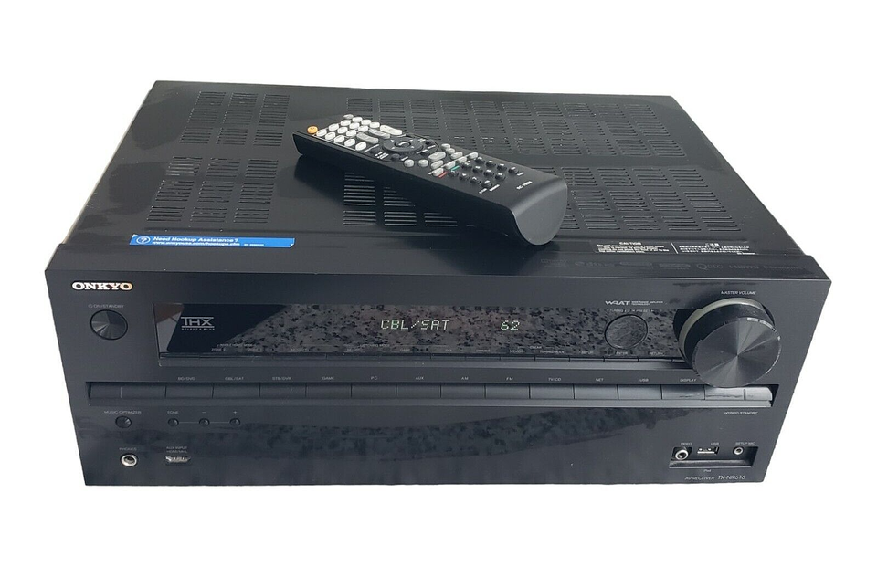 Onkyo TX-NR616 Audio Video Receiver 7.2 CH 3D HDMI 4K THX Bundle With ...