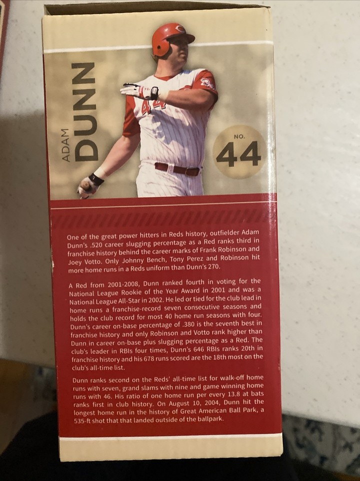 2018 Adam Dunn Cincinnati Reds HoF bobblehead Dinsmore Baseball MLB Big ...