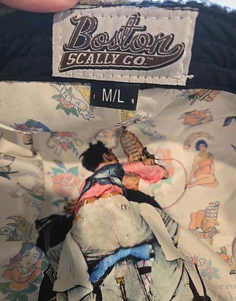 Boston Scally Norman Rockwell The Tattoo Artist Collection Cap Size M/L ...