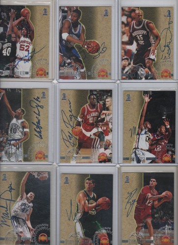 1996 Scoreboard Basketball Authentic Autographed Card Set Kobe Bryant ...