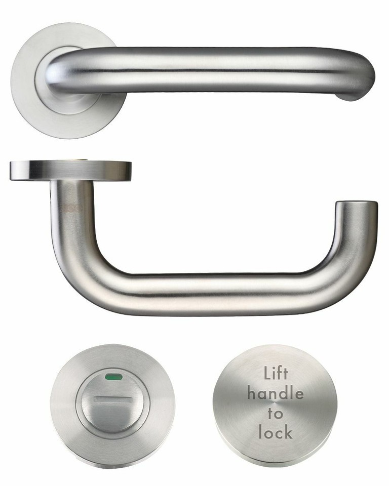 Lift To Lock Disabled Facility Toilet Door Lock & Handle Set | eBay UK