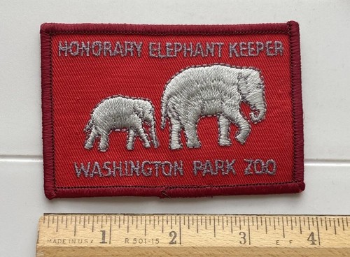 Honorary Elephant Keeper Washington Park Zoo Souvenir Embroidered Patch ...