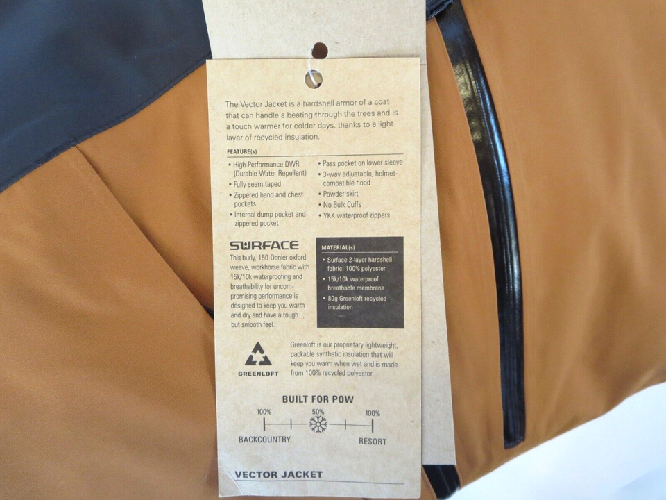 Flylow Vector Jacket (M) Waterproof Seam Sealed Insulated Ski Snowboard ...