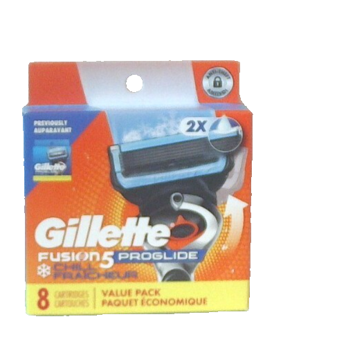 Gillette Fusion5 Proglide Chill Fraicheur Razor Blade 8 Cartridges ...