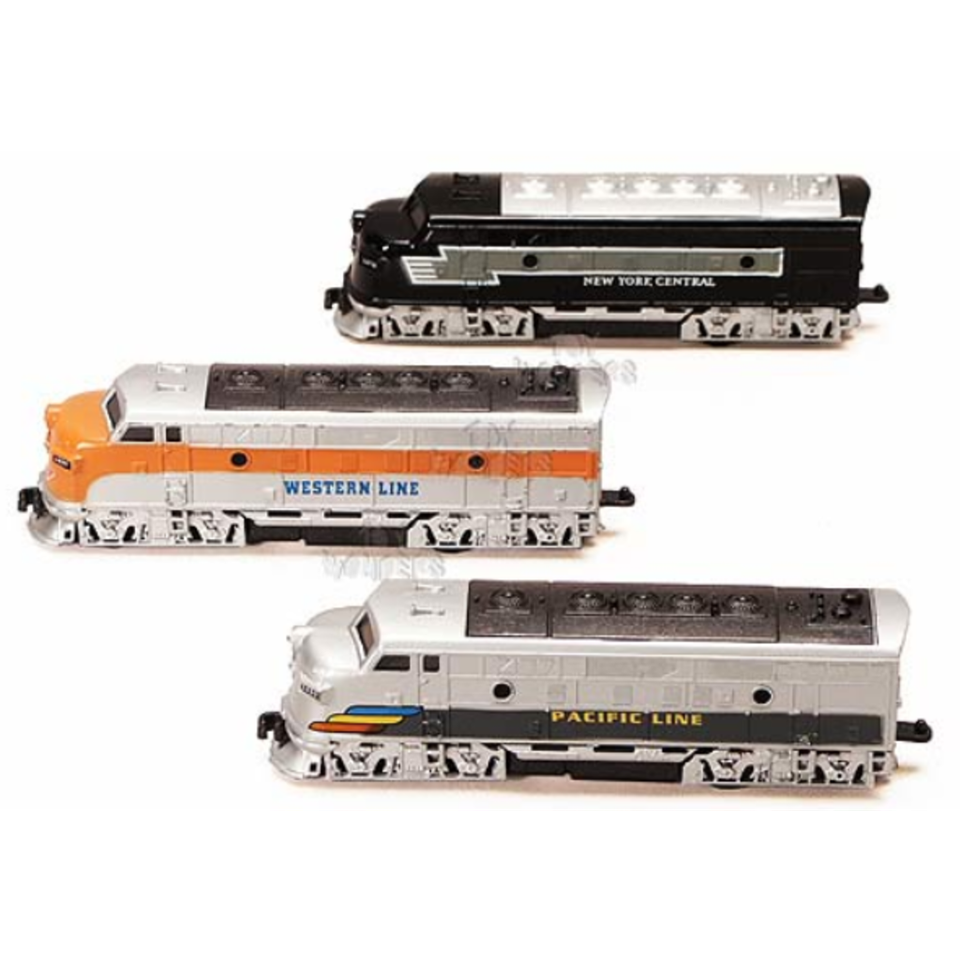 Classic Loco Diesel Engine Train Locomotive Powerful Pull Back Action 6 ...