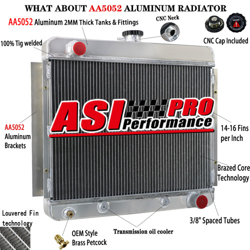 3Row Aluminum Radiator For 1962-67 Chevrolet Chevy II Nova SS 5.3L 5.4L ...